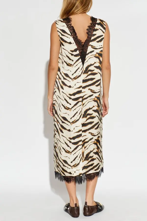 GANNI Animal Print Dress