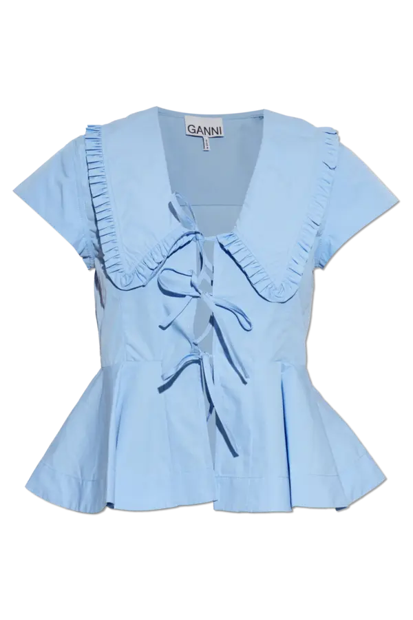 GANNI Peplum Top