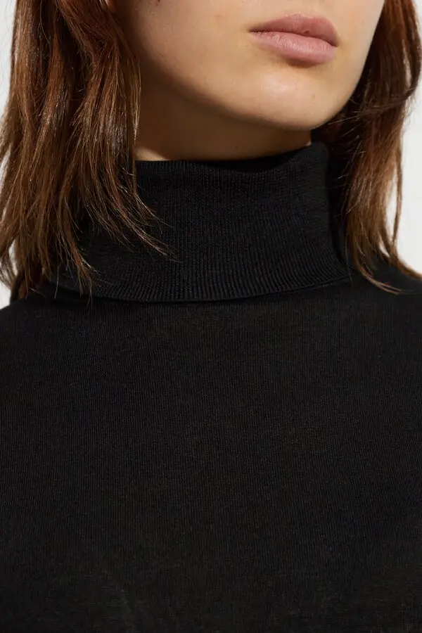 Dsquared2 Wool Turtleneck With Embroidered Logo