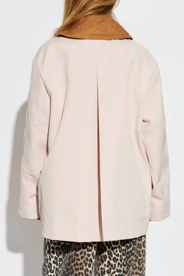 GANNI Jacket With Corduroy Collar