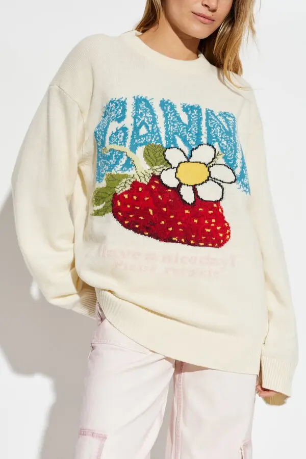GANNI Sweater With A Colorful Pattern