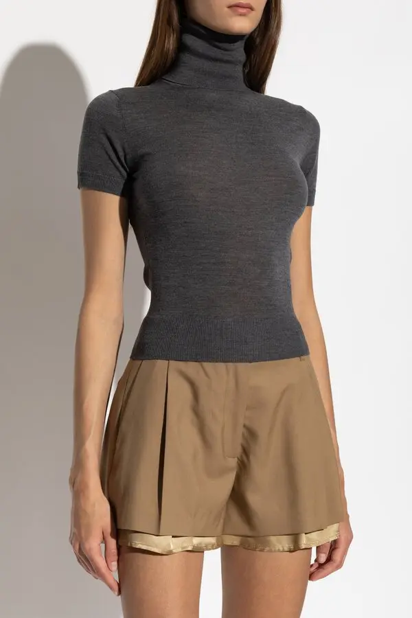 Dsquared2 Wool Turtleneck With Short Sleeves