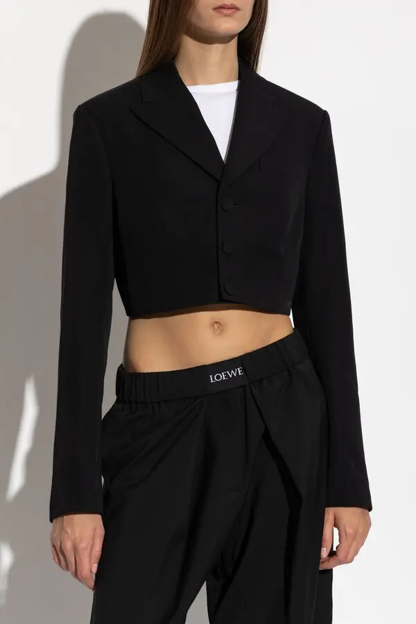 Dsquared2 Cropped Wool Blend Blazer