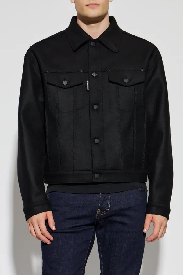 Dsquared2 Wool Jacket With `vintage` Effect