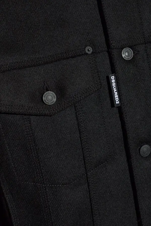 Dsquared2 Wool Jacket With `vintage` Effect