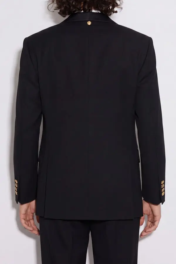 Versace Wool Blazer With Appliqués
