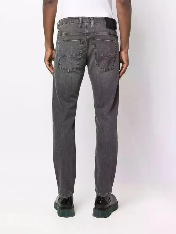 DIESEL® Stretch Cotton Blend Stonewashed Tapered Jeans