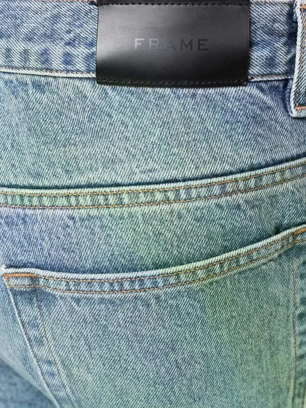 FRAME Washed Straight-leg Jeans - Blue