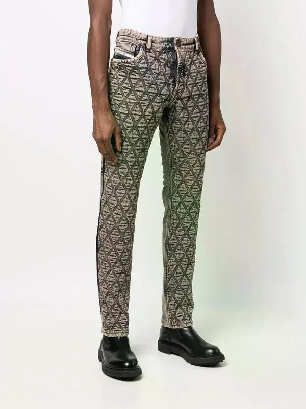 DIESEL® Diamond Embroidered Slim Fit Jeans