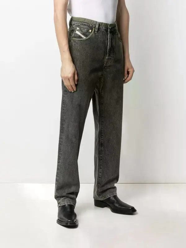 DIESEL® Mid-rise Straight-leg Jeans - Black