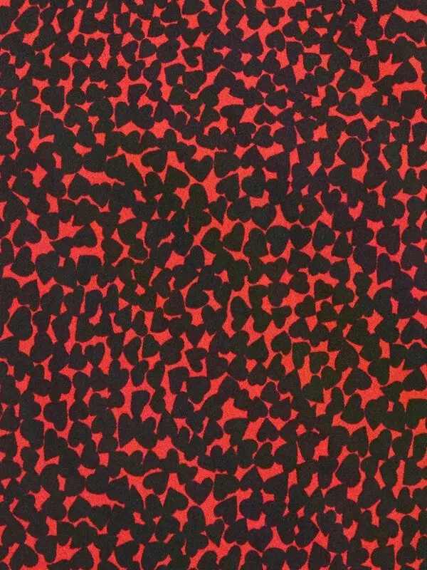 Saint Laurent Heart-print Crepe Mini Dress - Red