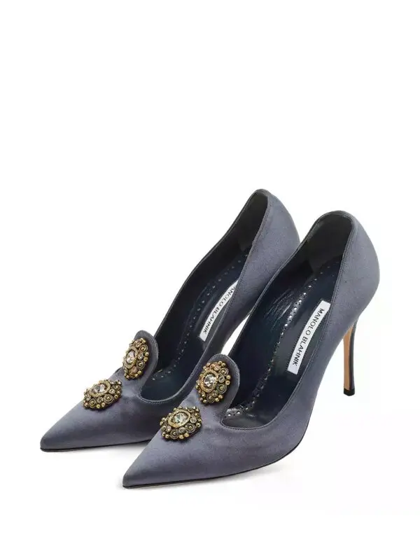 Manolo Blahnik Samara Crystal-embellished Stiletto Pumps