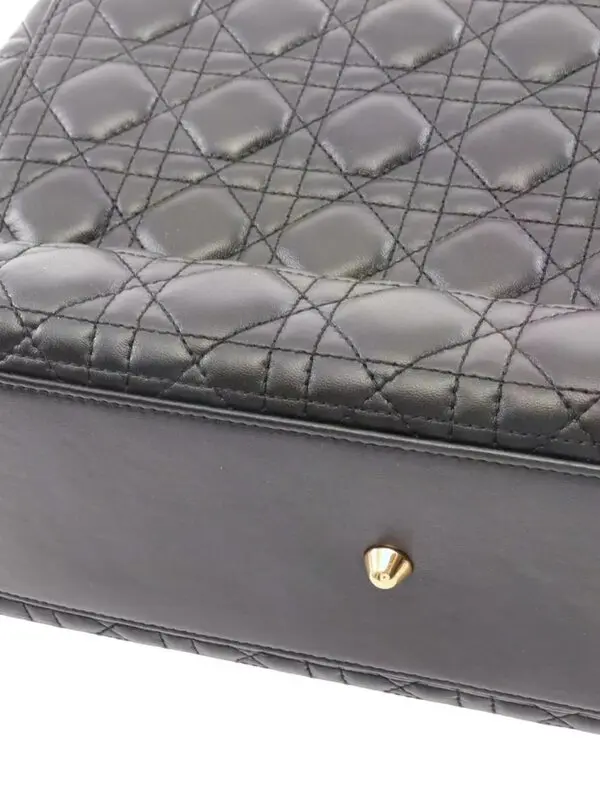 Dior Lambskin Cannage Lady Satchel - Black