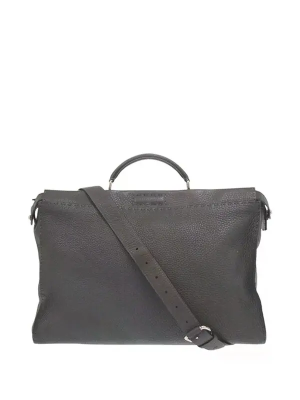 Fendi Selleria Monster Eyes Peekaboo Iconic Essential Satchel - Grey
