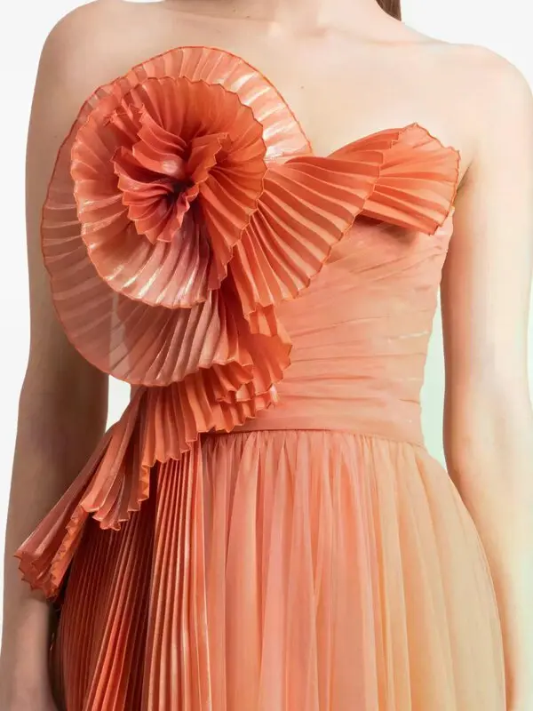 GEMY MAALOUF Strapless Dress With Flower Appliqu