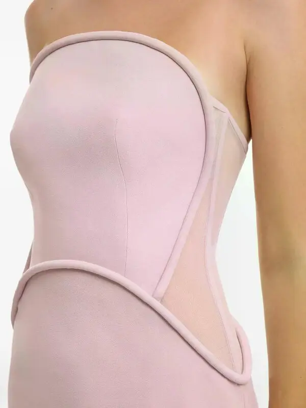 GEMY MAALOUF Strapless Corset Maxi Dress