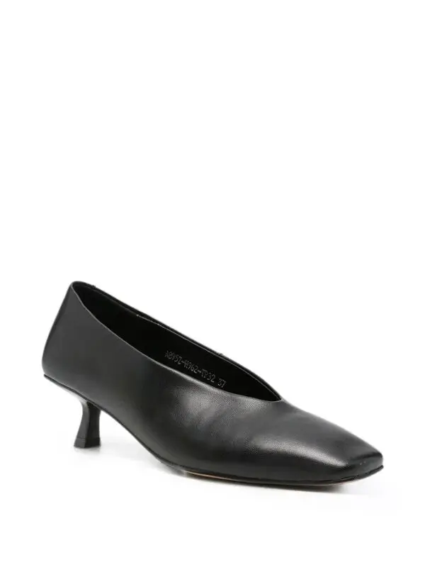 SERGIO MORETTI FIRENZE Square-toe Kitten-heel Pumps