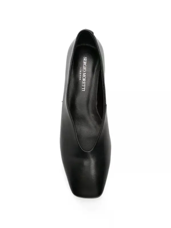 SERGIO MORETTI FIRENZE Square-toe Kitten-heel Pumps