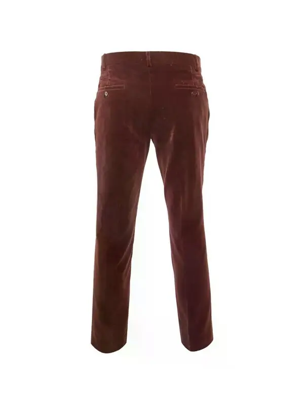 Hermès Burgundy Velvet Straight-fit Trousers