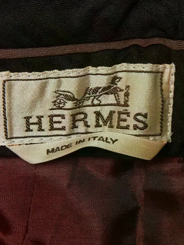 Hermès Burgundy Velvet Straight-fit Trousers