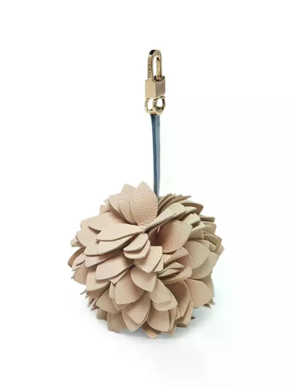Carolina Herrera Flower Appliqué Bag Charm - Neutrals