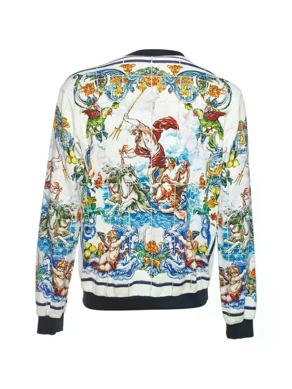 Dolce & Gabbana Majolica Baroque Print Sweatshirt