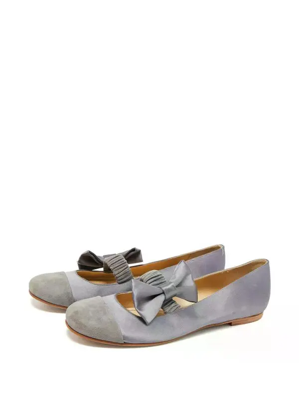 See By Chloé Satin And Suede Ballet Flats