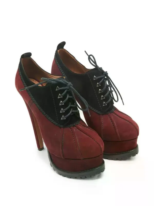 Alaïa Lace-up Suede Heeled Booties