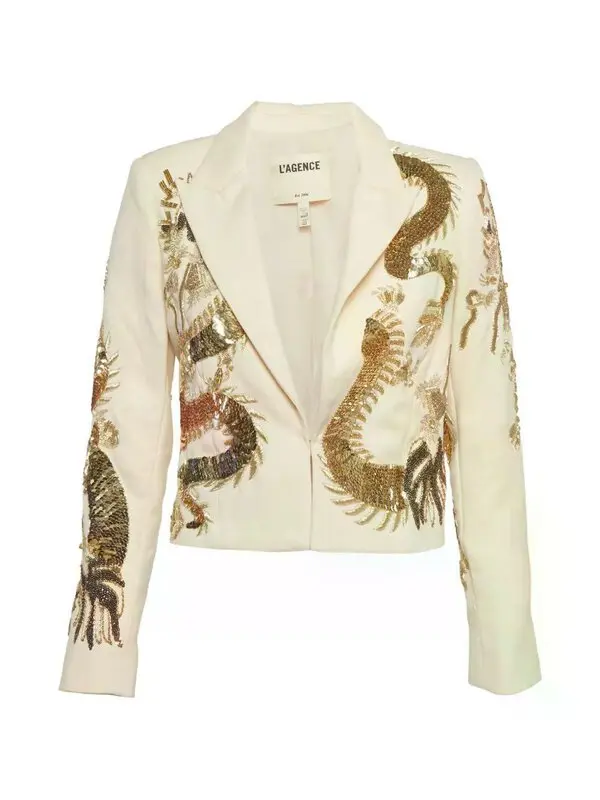 L'Agence Noely Sequin Dragon Blazer