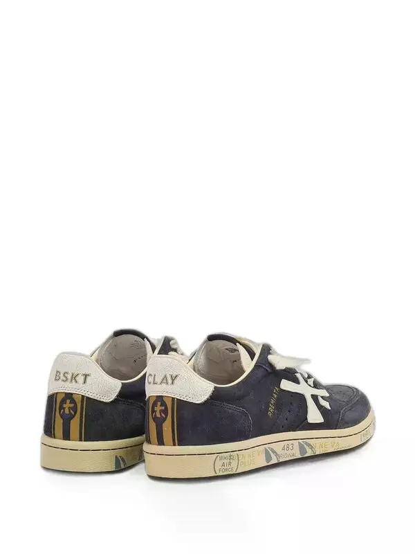 Premiata Bskt Clay Logo-patch Sneakers - Blue