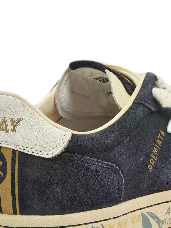 Premiata Bskt Clay Logo-patch Sneakers - Blue