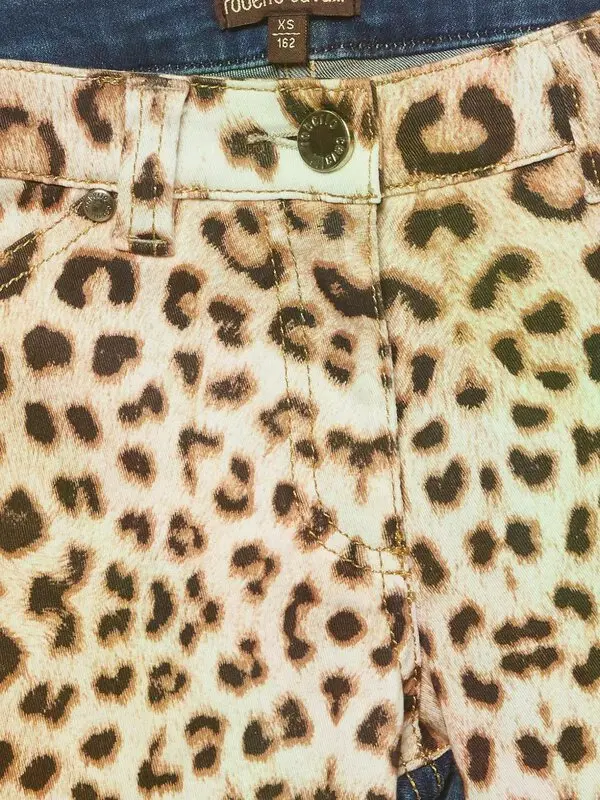 Roberto Cavalli Leopard Print Skinny Jeans