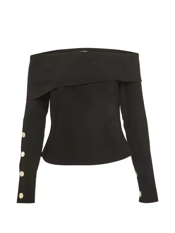 A.W.A.K.E. Mode Draped Neck Long Sleeve Top