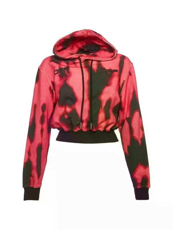 Off-White Logo-print Cropped Hoodie
