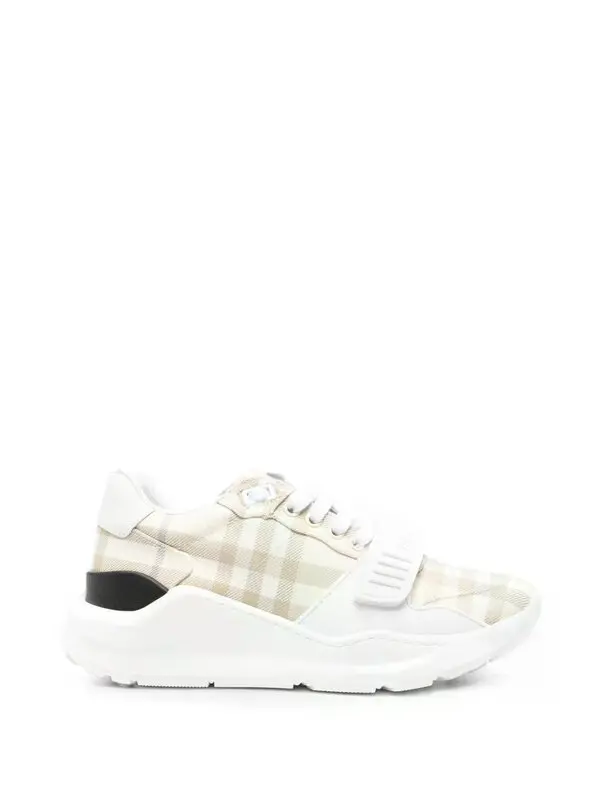 Burberry Check-pattern Touch-strap Sneakers