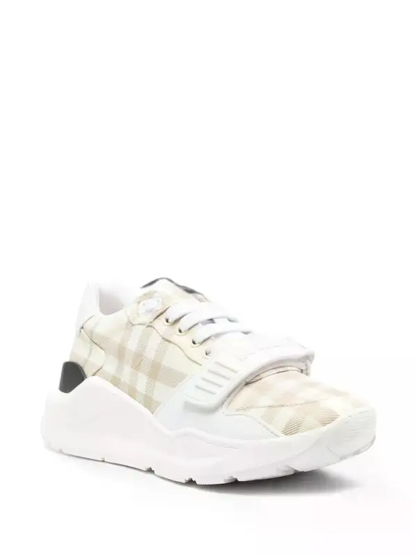 Burberry Check-pattern Touch-strap Sneakers