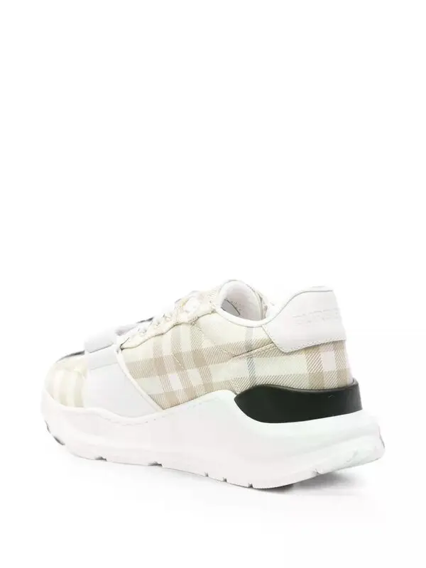 Burberry Check-pattern Touch-strap Sneakers