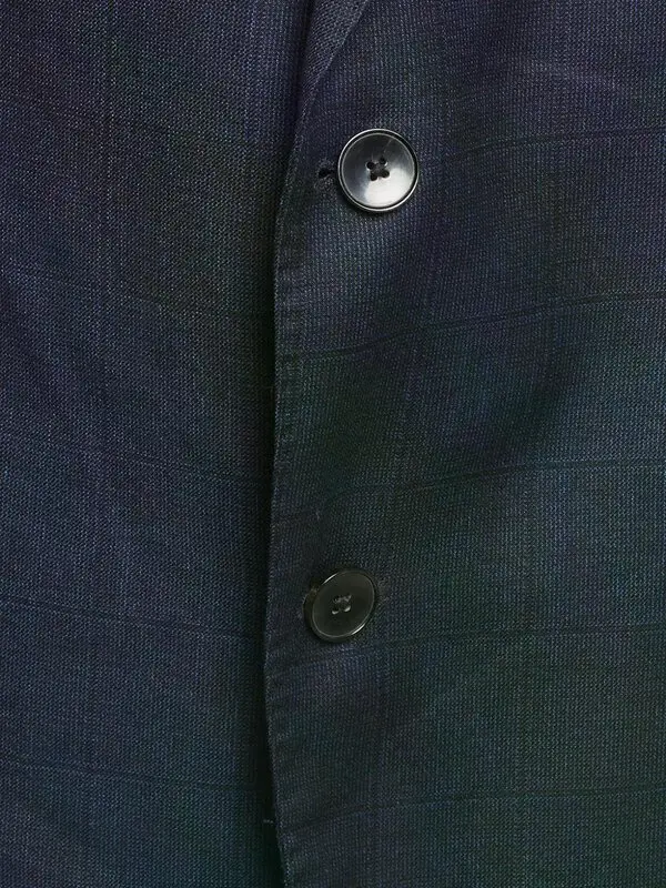 Hugo Boss Check-pattern Slim-fit Blazer