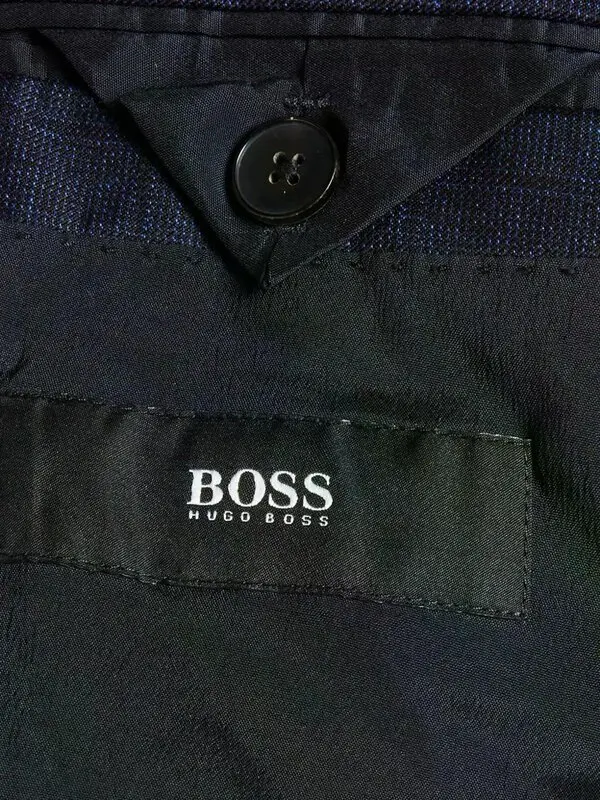 Hugo Boss Check-pattern Slim-fit Blazer