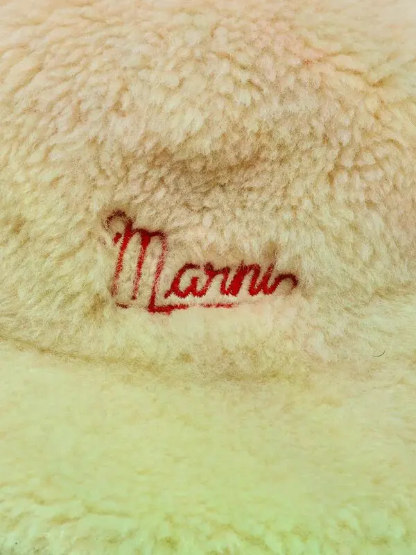 Marni Logo-embroidered Shearling Baseball Cap