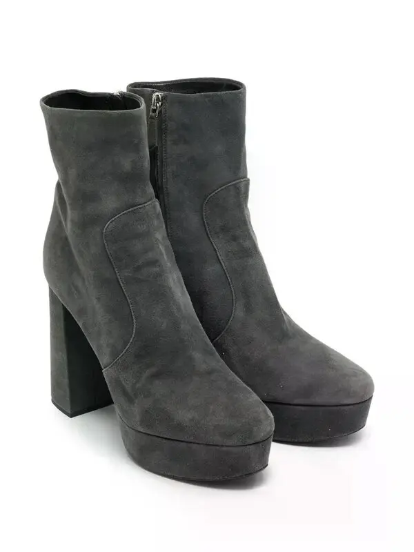 Prada Suede Platform Ankle Boots