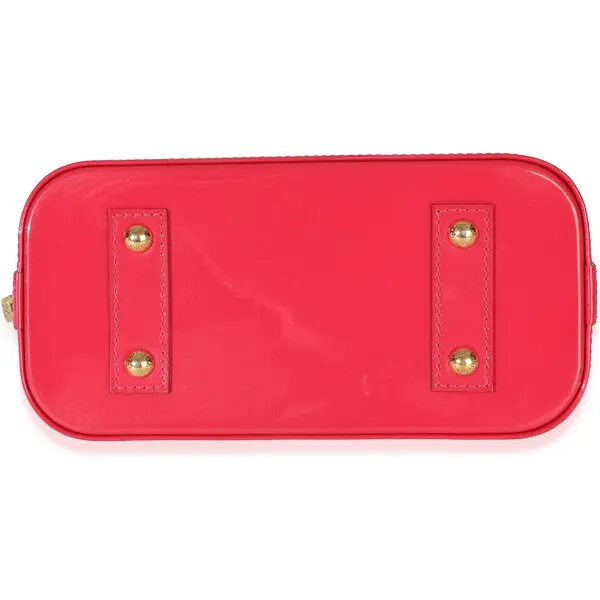 LOUIS VUITTON Patent Leather Monogram Alma Bb Top Handle Bag - Pink