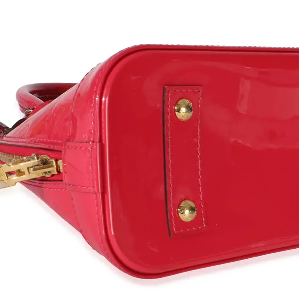 LOUIS VUITTON Patent Leather Monogram Alma Bb Top Handle Bag - Pink