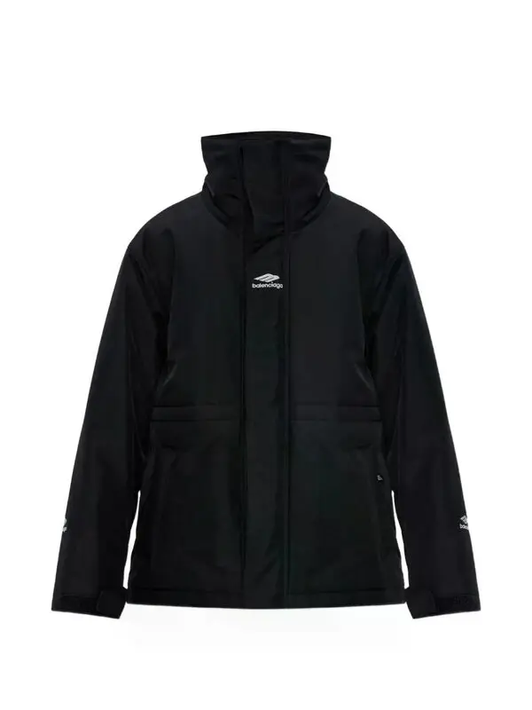 Balenciaga Logo-embroidered Jacket - Black