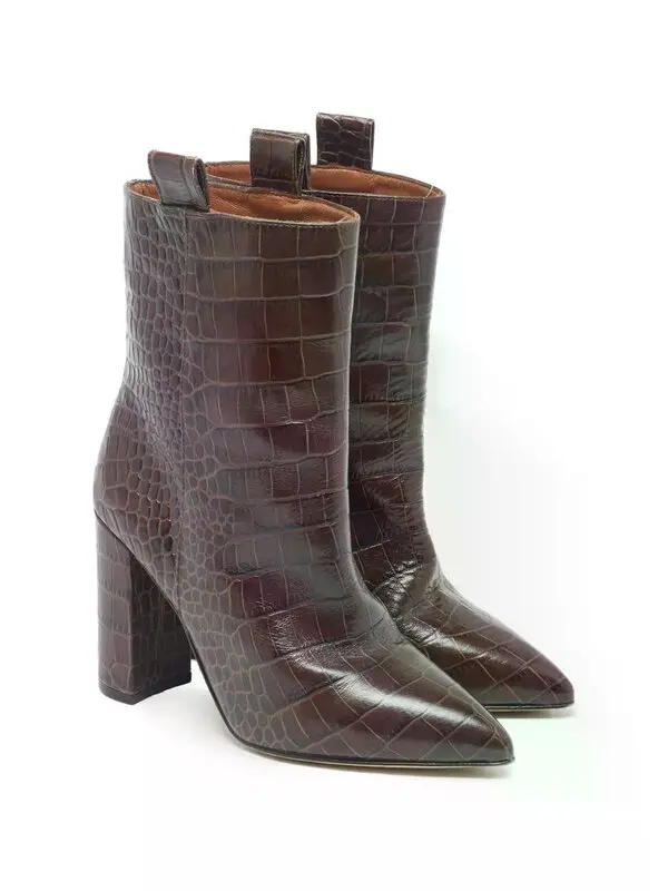 Paris Texas Croc-embossed Ankle Boots