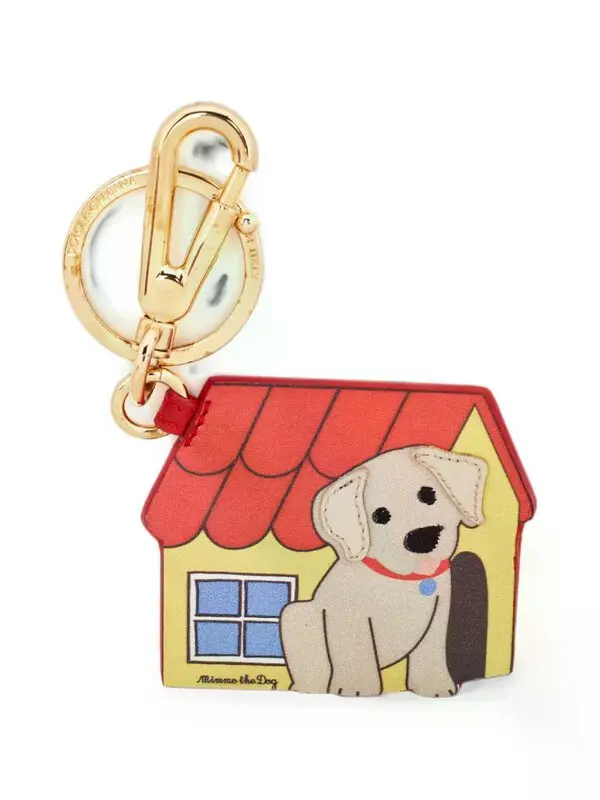 D&G PREOWNED Mimmo The Dog Motif Keyring - Red