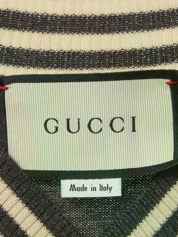 Gucci Bee Appliqué V-neck Sweater