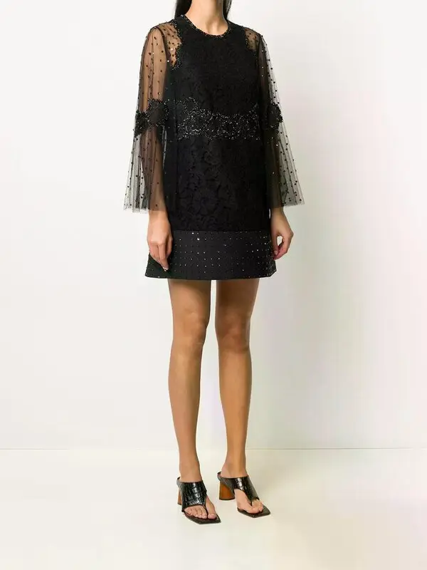 Valentino Garavani Floral Lace Embellished Dress