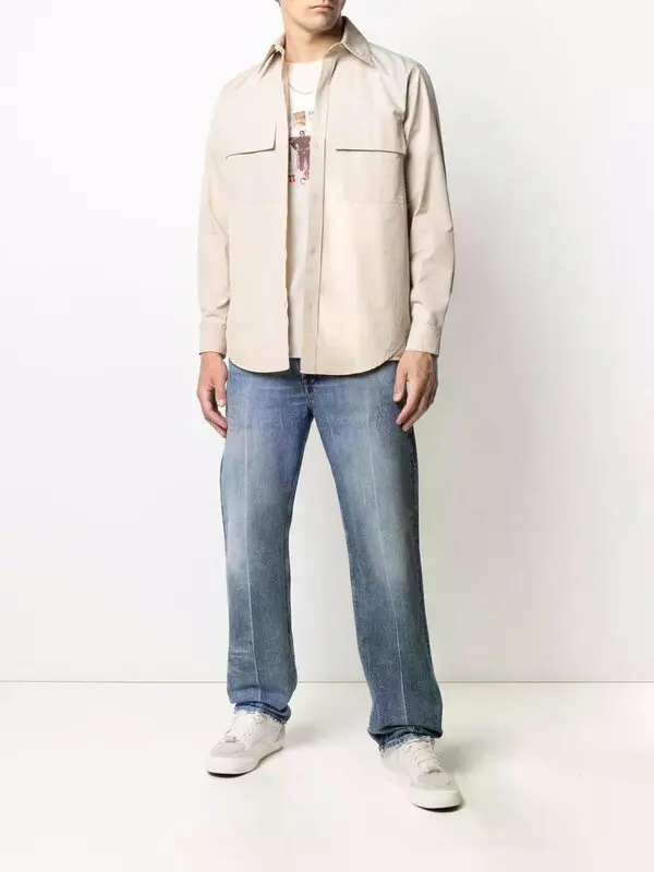 DIESEL® Stonewashed Straight-leg Jeans