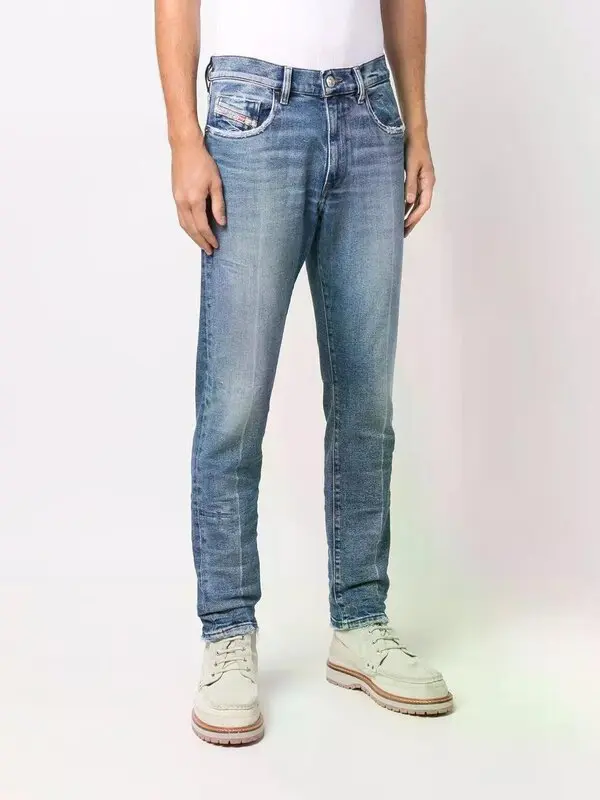 DIESEL® Whiskering Effect Slim-fit Jeans